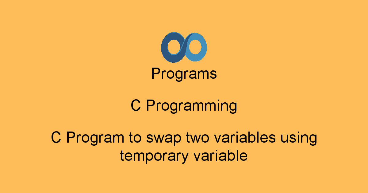 oodlescoop | C Programming Programs: C Program to swap two variables using temporary variable