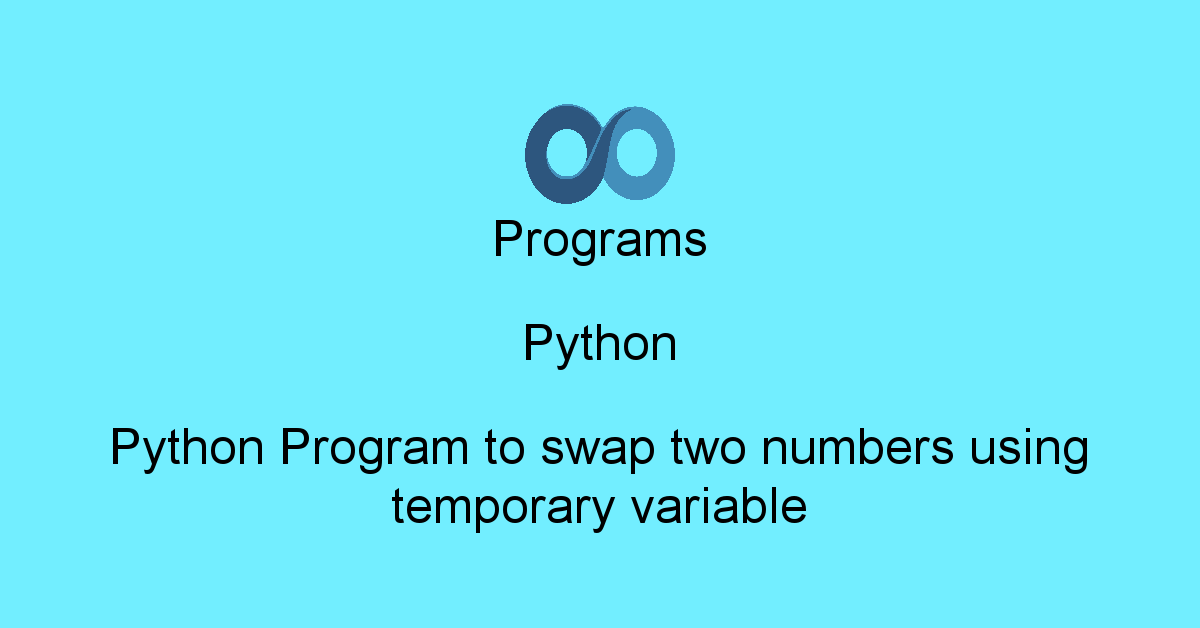 oodlescoop | Python Programs: Python Program to swap two numbers using ... oodlescoop | Python Programs: Python Program to swap two numbers using ...